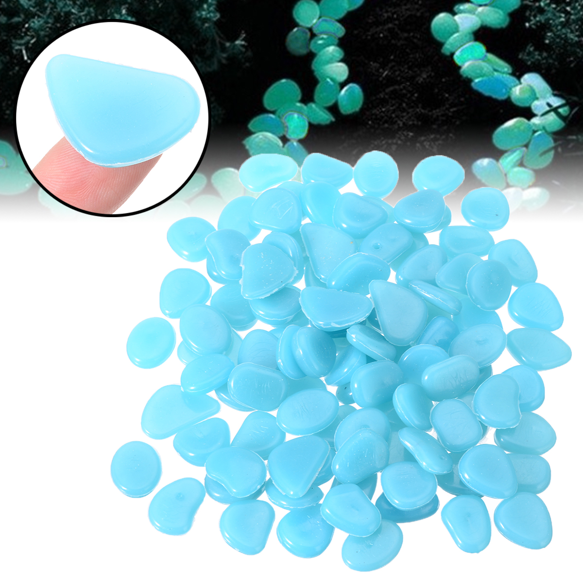 100Pcs Luminous Pebble Glow Stones Glow In The Dar... – Grandado