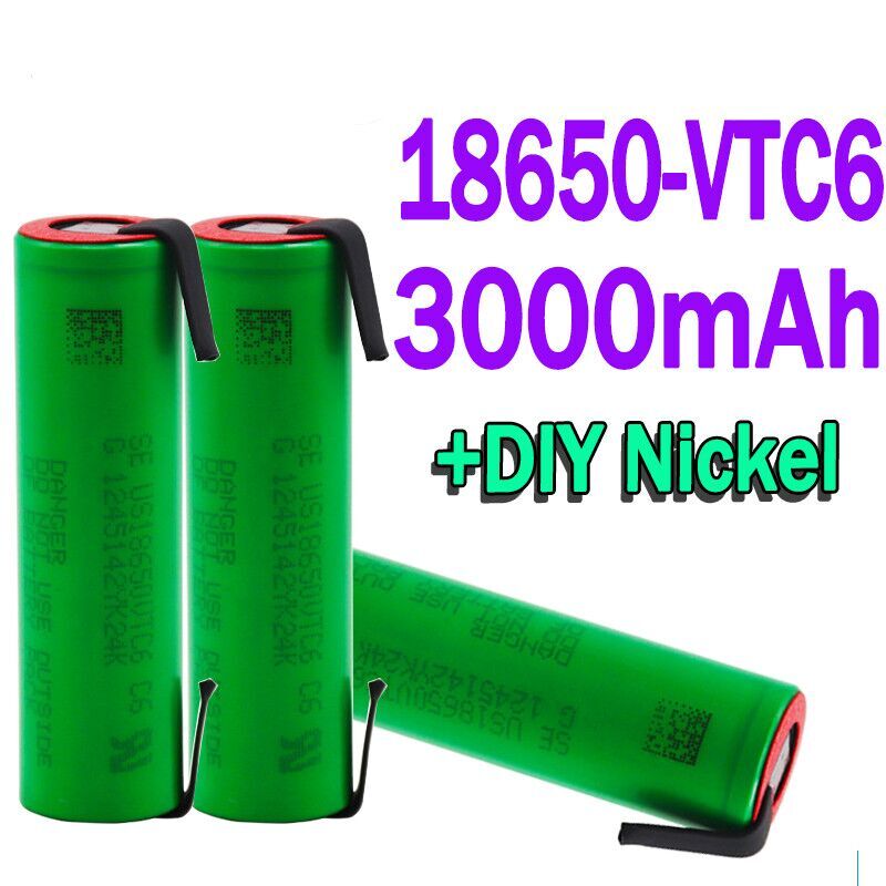 100% VTC6 3.7V 3000 mAh 18650 Li-ion Rechargeable ... – Grandado
