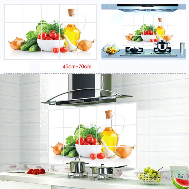 Fruits Vegetables Waterproof Wall Sticker Heat Res... – Grandado