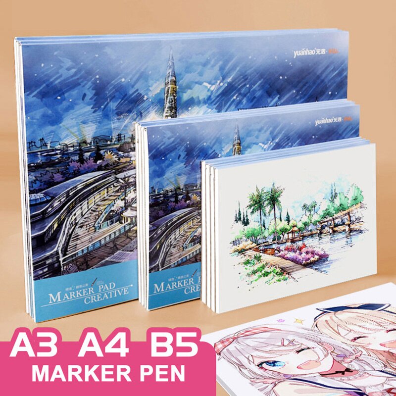 Drawing Paper Mark Pen Drawing Book Cartoon Opaque... – Vicedeal