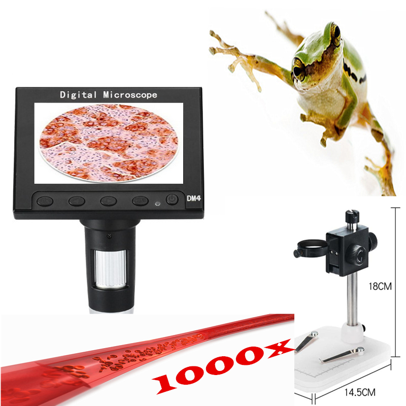 Portable Digital Microscope 1000X 4.3" Magnifier c... – Vicedeal