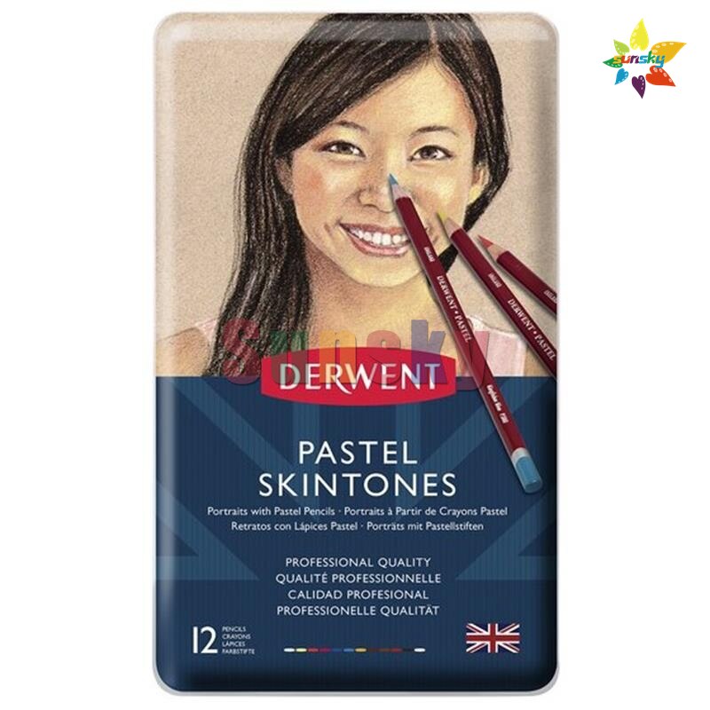 12 color Britain Derwent Skin Pastel pencil Crayon... – Grandado