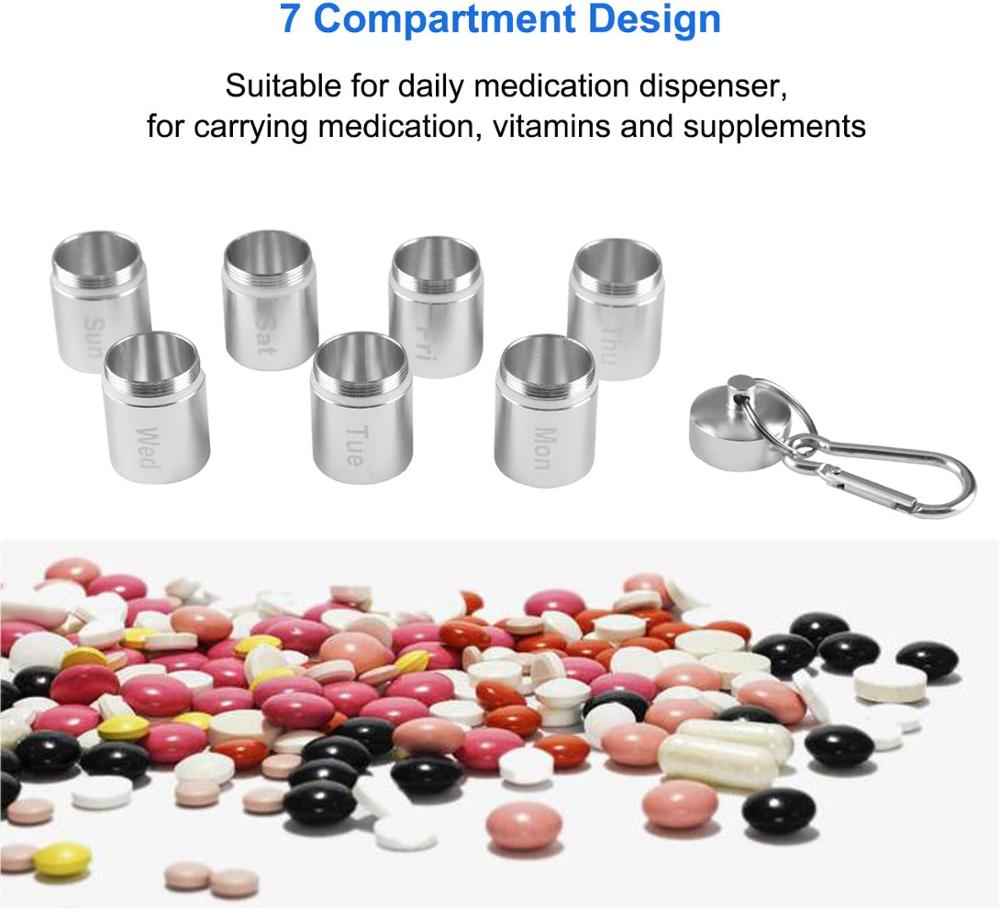 7 Dagen Pil Case Draagbare Pillendoosje Aluminium ... – Vicedeal