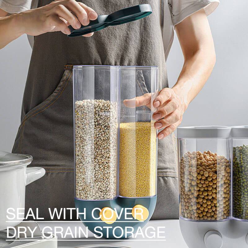 Push-type Wall-mounted Grain Storage Tank PP Food ... – Grandado