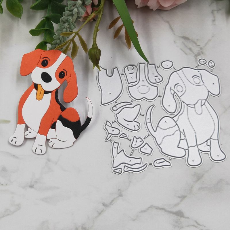 Schattige hond metalen snijmallen sjabloon scrapbo... – Vicedeal
