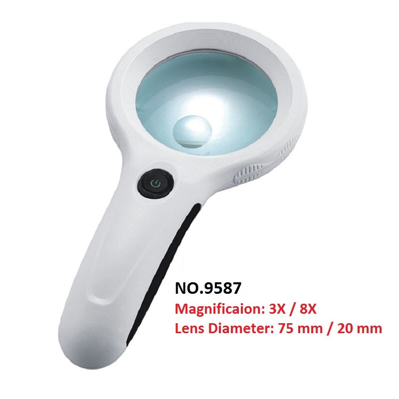 Portable Handheld Magnifier Illuminated Handle Mag... – Vicedeal