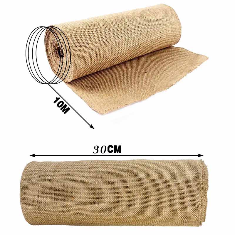 Burlap roll table runner chair sash Cutlery Pouch ... – Grandado