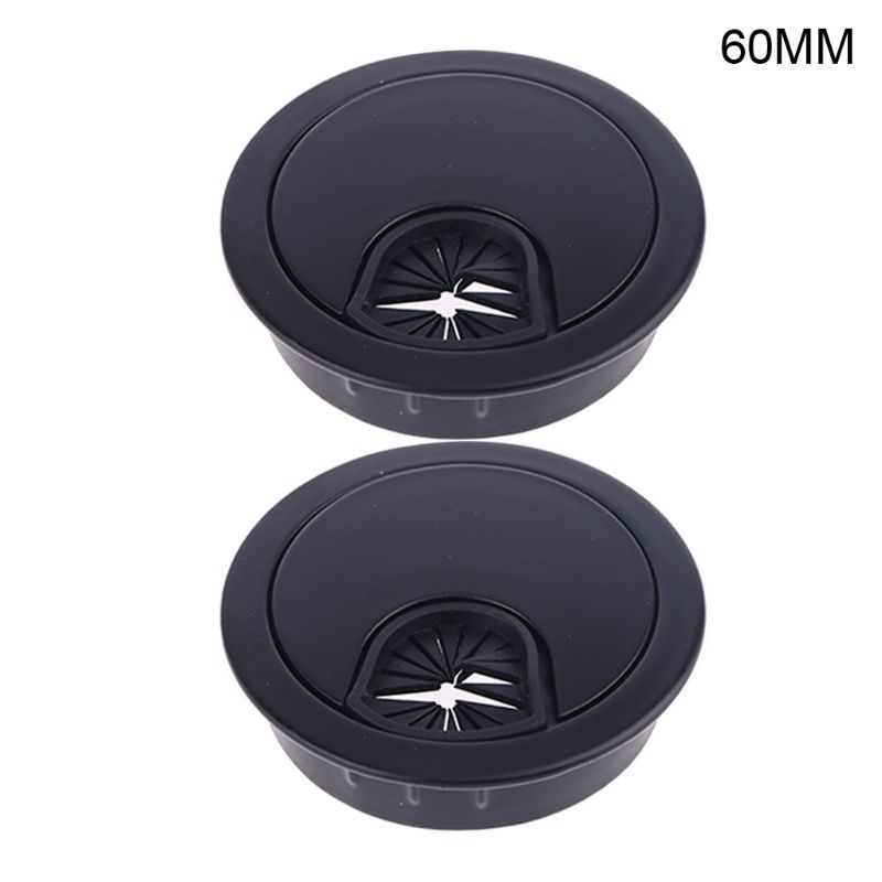 2 Pcs Zinc Alloy Desk Wire Hole Cover Base Compute... – Vicedeal