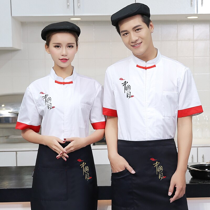 2Colors Unisex Kitchen Chef Uniforms Chinese Food ... – Vicedeal