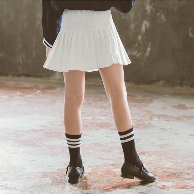 Girls Pleated Skirts Girl Pur Cotton Skirts School... – Grandado
