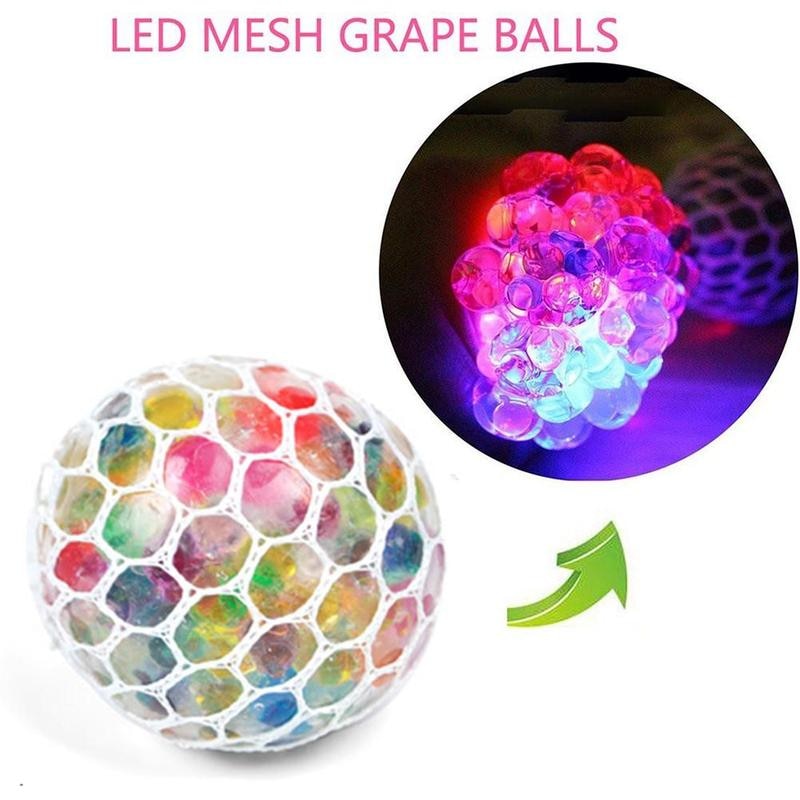 Anti-stress Squishy Led Mesh Ball Grape Squeeze Se... – Grandado