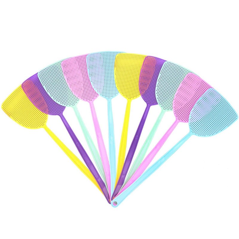 Fly Swatter 10 Pack Plastic Long Handle Fly Swat M... – Grandado