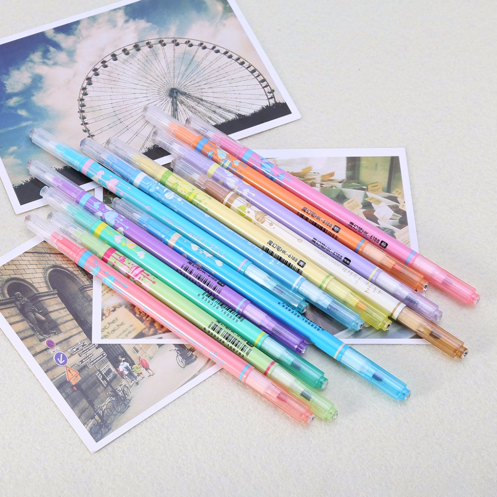 12Pcs/set Diamond Highlighter Double Change Color ... – Vicedeal