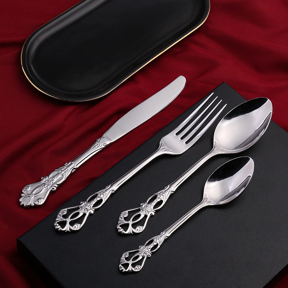 Gold Spoon Knife Set Gold Cutlery Knives Sets Wedd... – Vicedeal