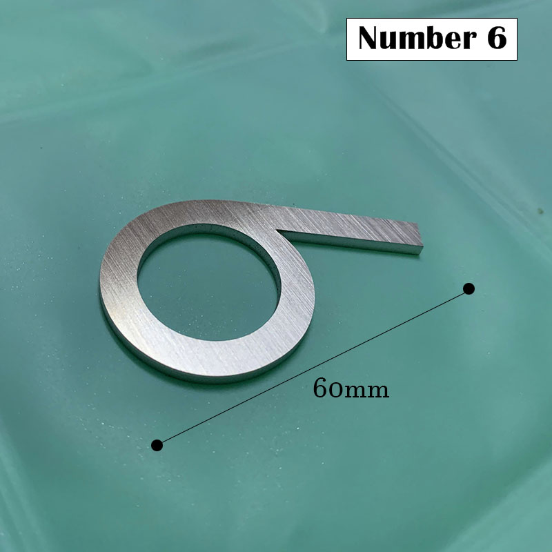 60mm Stainless Steel Self Adhesive House Number St... – Grandado
