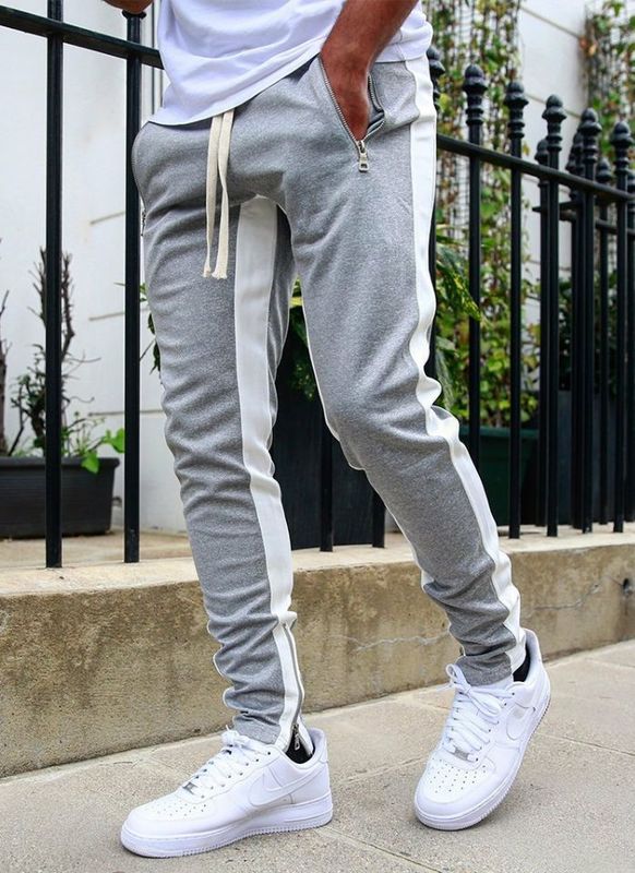 Men 's Pants Color Matching Track Pants Joggers Tr... – Grandado