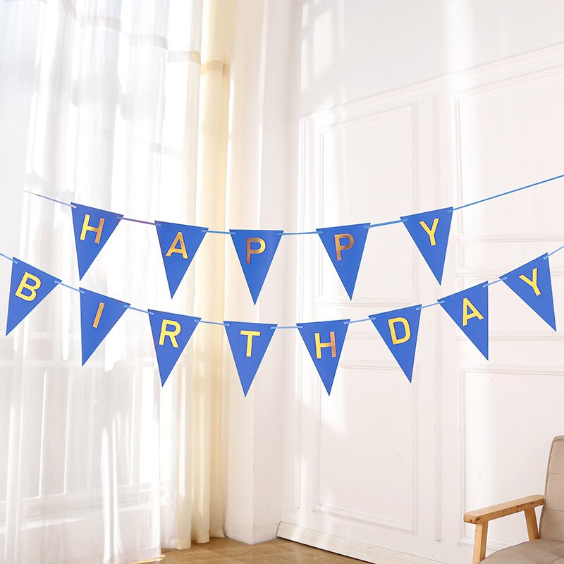 Triangle Flags Birthday Party Banners for Kids Col... – Grandado