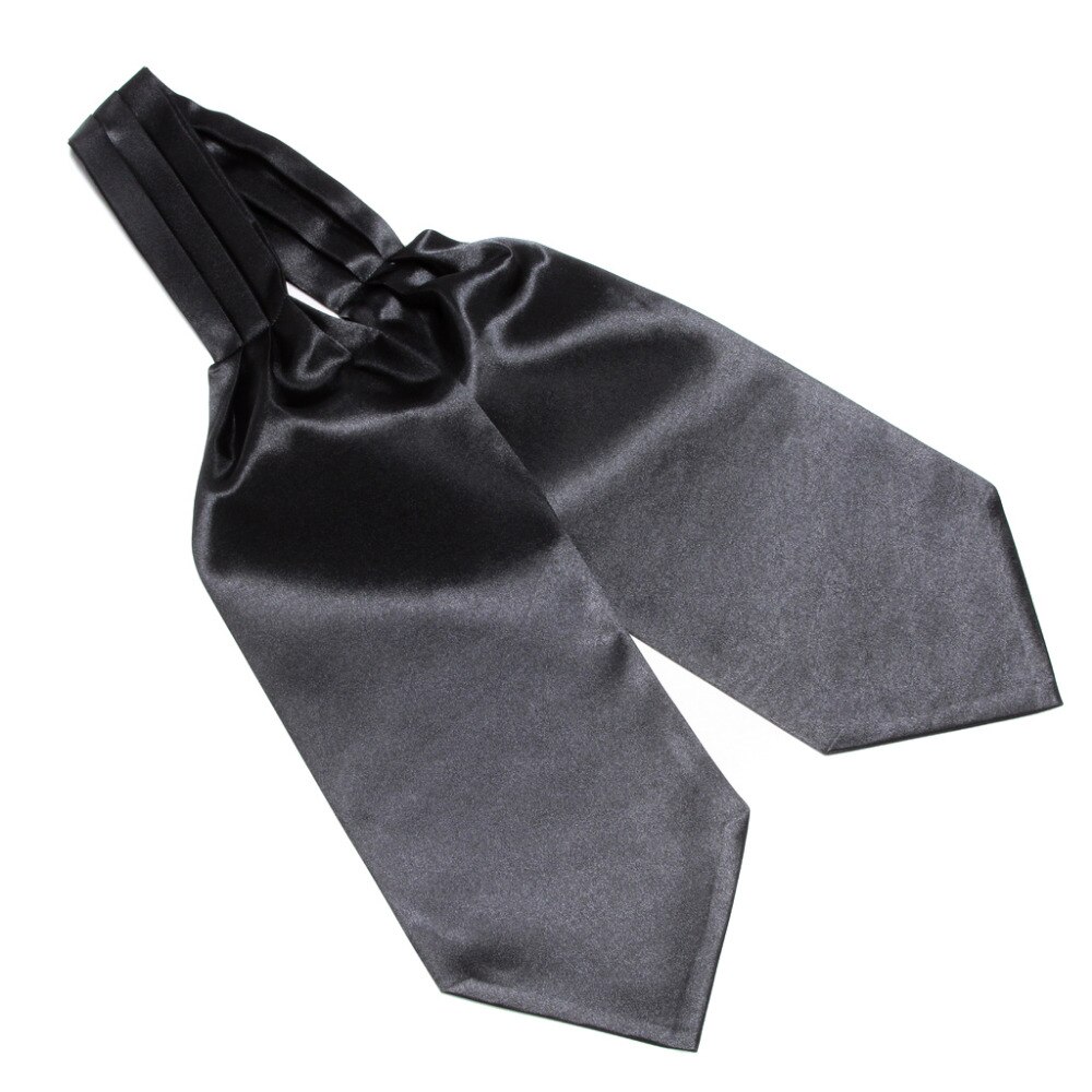 HOOYI effen kleur zwart zijde Das Volwassen Casual... – Vicedeal