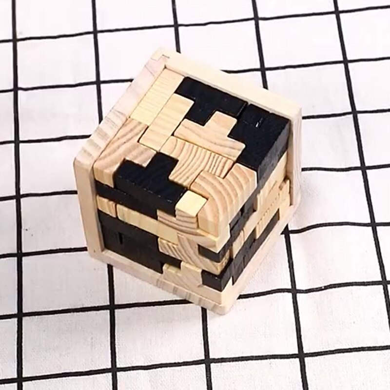 3D Wooden Brain Teaser Puzzle Genius Skills Builde... – Grandado