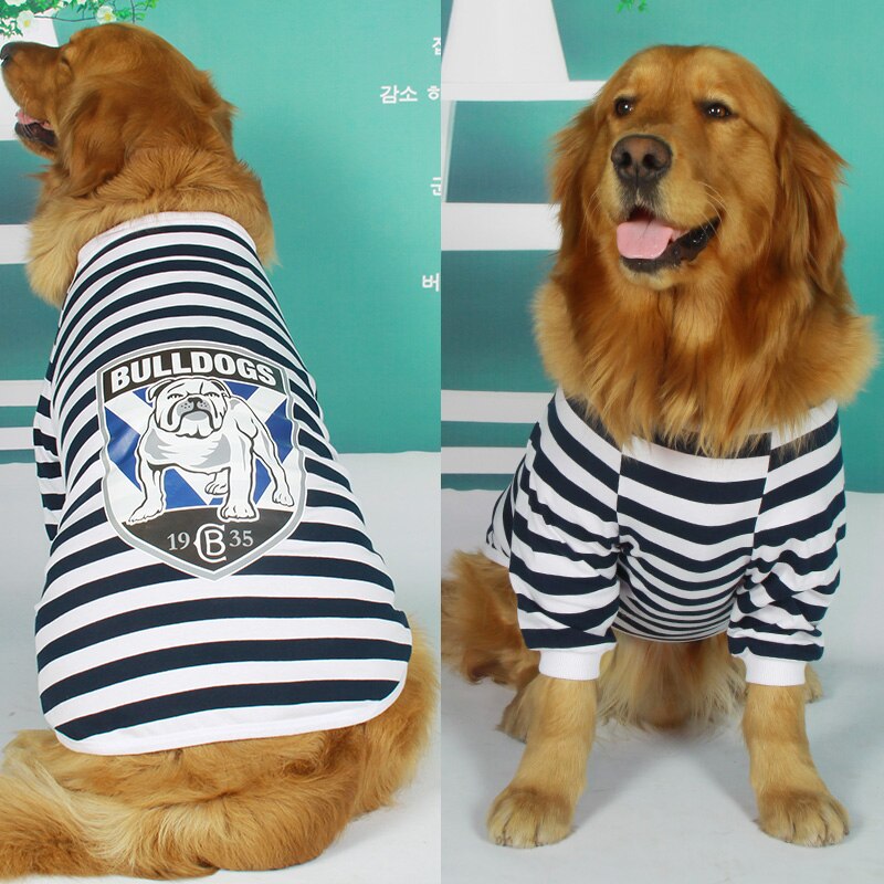 Big dog clothes striped dog coat elastic soft dog ... – Vicedeal