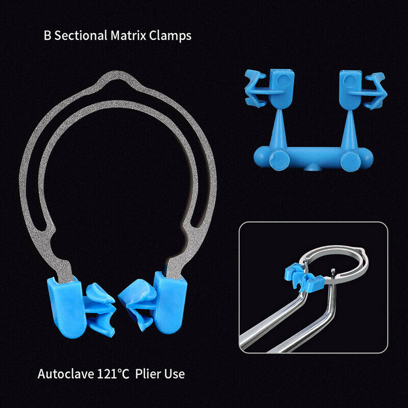 1 Set Dental Matrix Clip Matrices Clams Wedges Tin... – Grandado