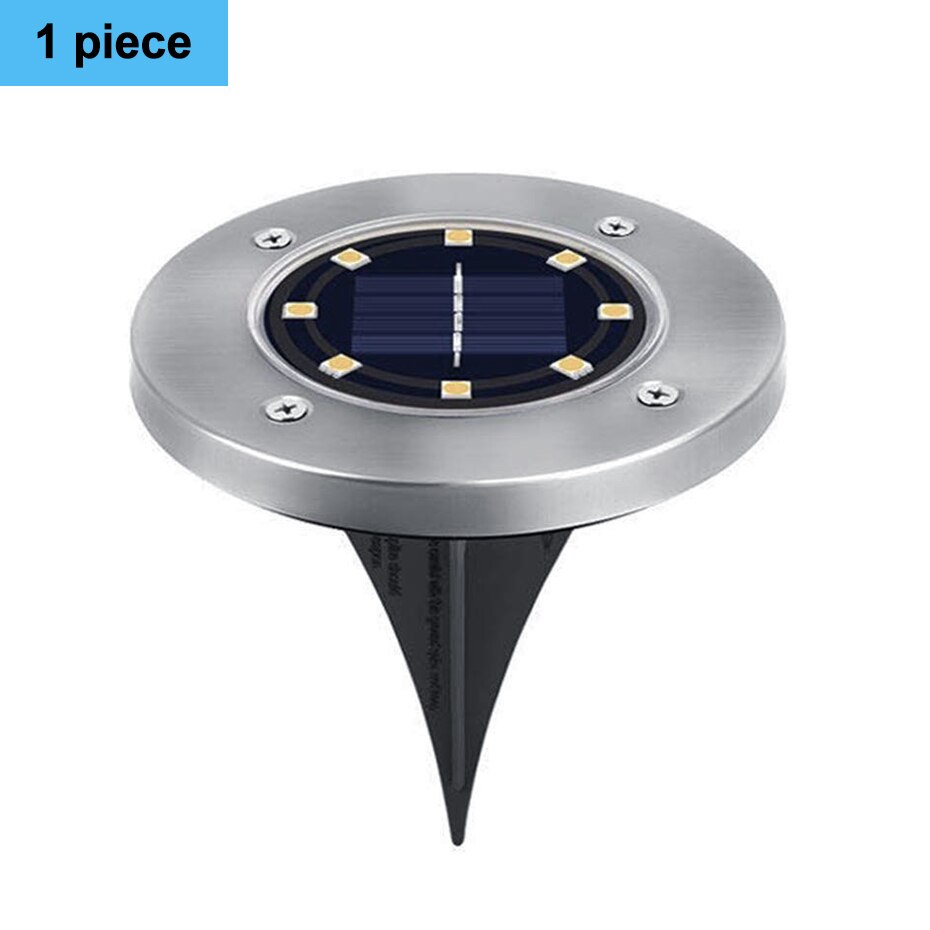8 LED Solar Light Outdoor Solar Powered Disk Light... – Vicedeal