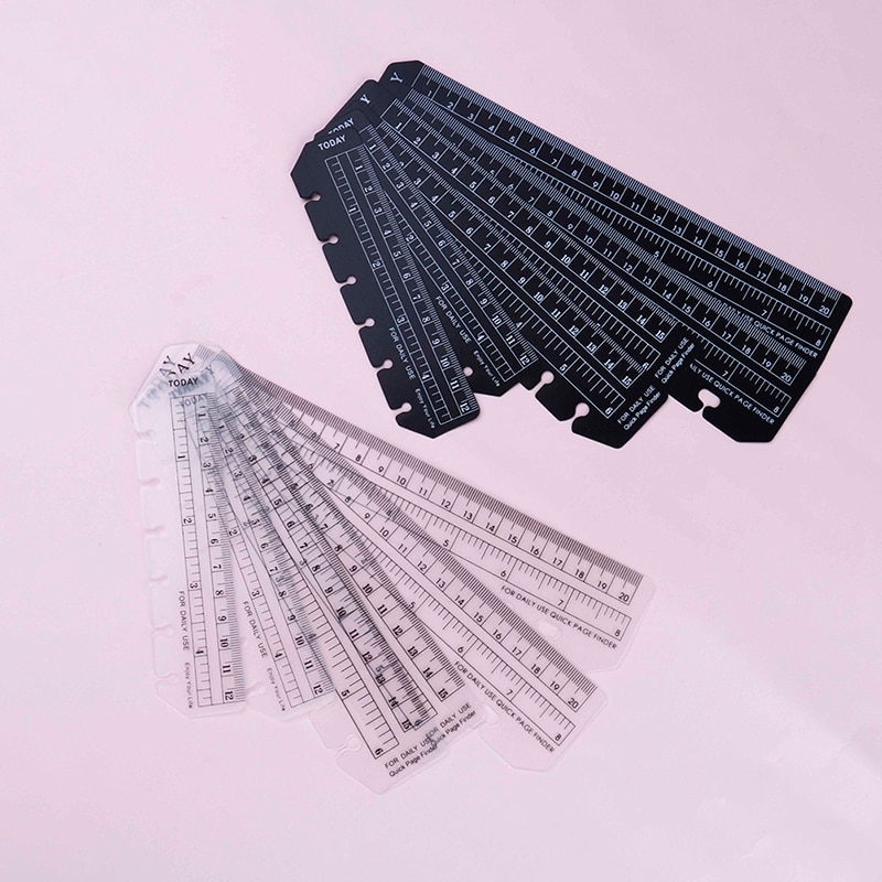 2pcs/lot Bookmark Rulers PP 6 Holes Ruler For Bind... – Grandado