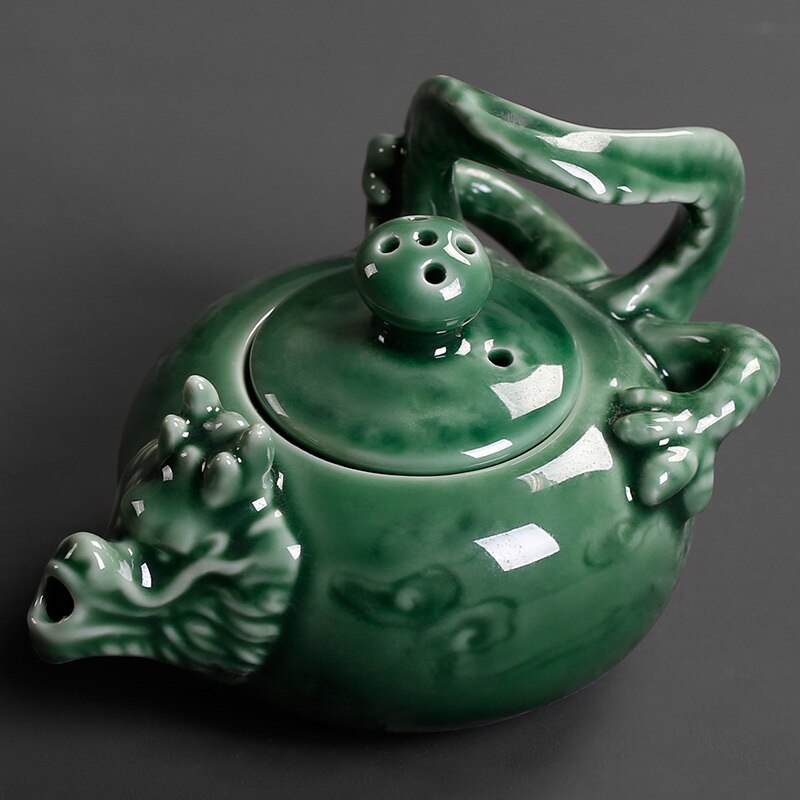 Ceramic China Kung Fu teapot dragon handle celadon... – Vicedeal