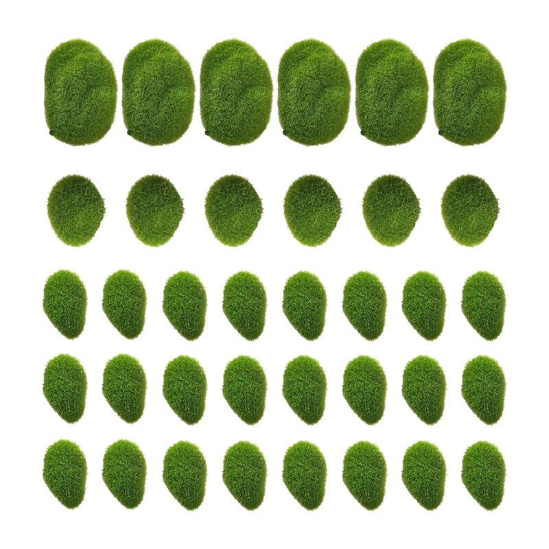36 Pieces 3 Size Artificial Moss Rocks Decorative,... – Grandado