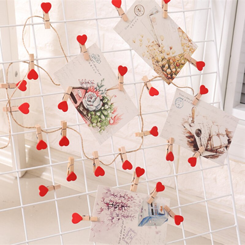 50 stuks koreaanse rode hartvormige wasknijpers, h... – Vicedeal