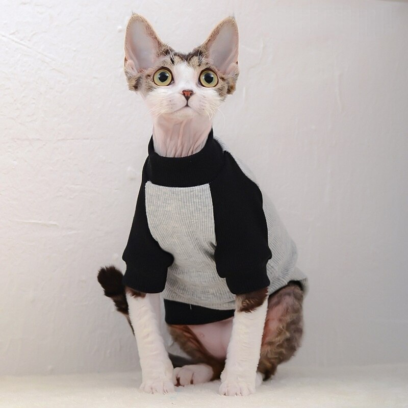 Sphynx Cat Clothes Hairless Cat Clothes Cotton Thi... – Grandado