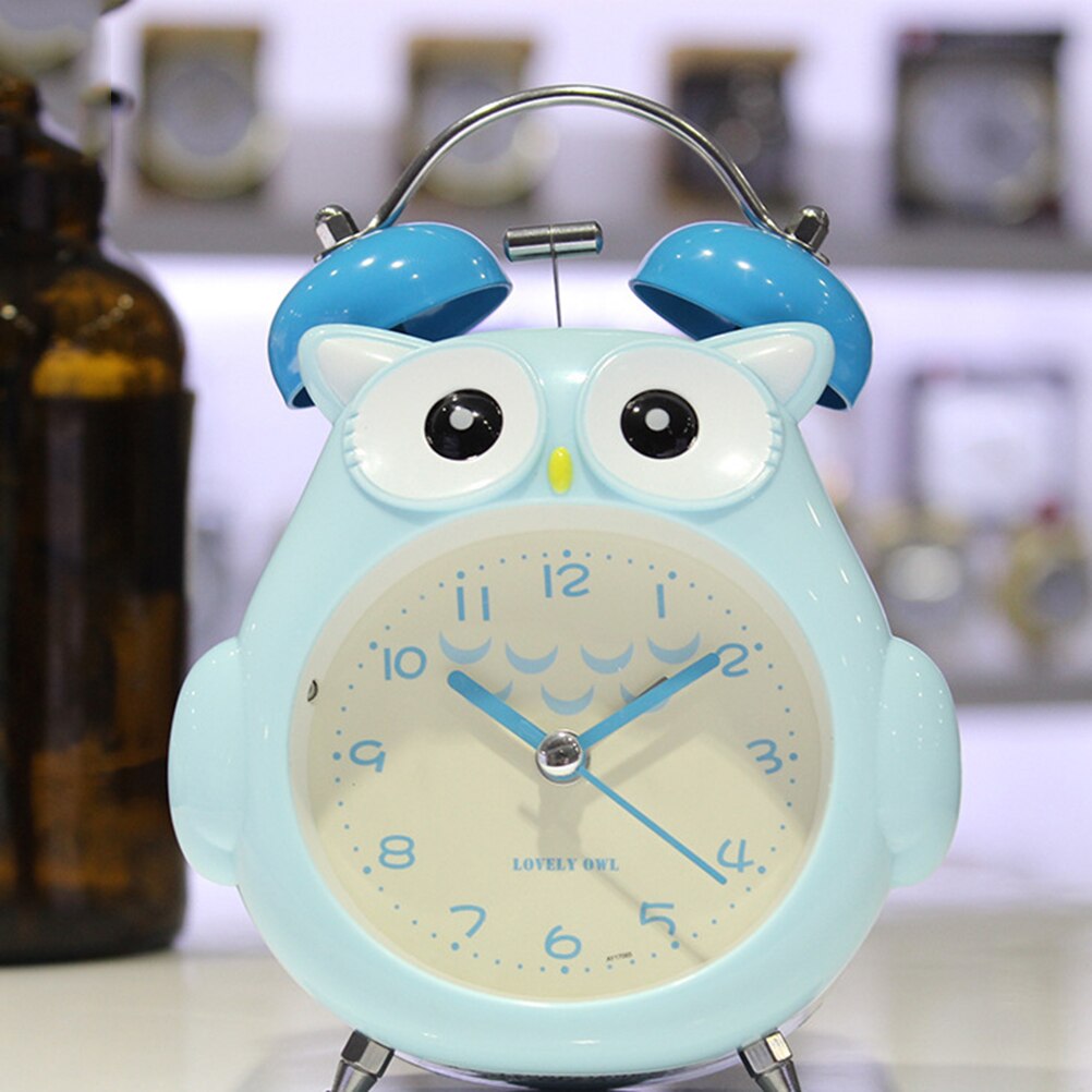 Cartoon Owl Alarm Clock Silent Night Light Home De... – Grandado