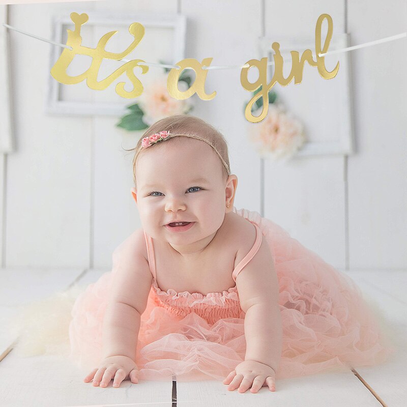 Gold Baby Shower Paper Garland It's a boy/girl Ban... – Grandado