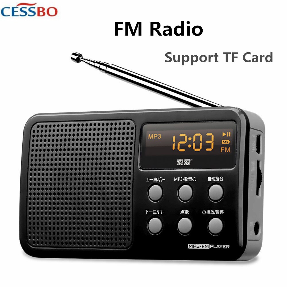 Mini portabel radio fm/am/sw radio mp3 spelare mu... – Vicedeal