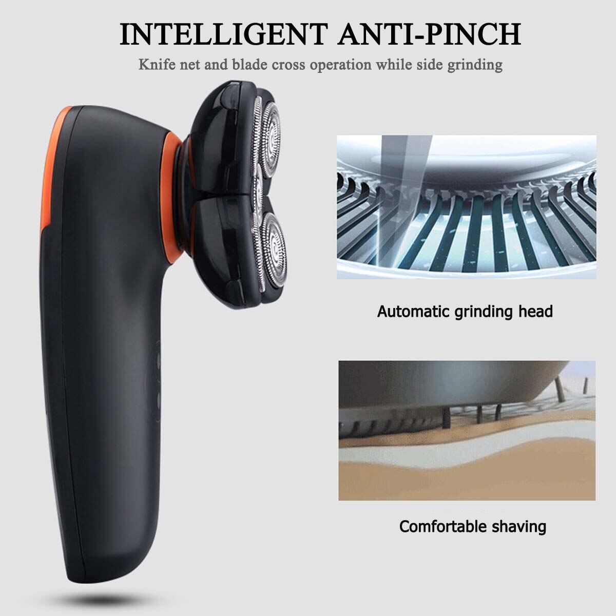 4D Elektrische Rasierer herren Rasierer Bart Trimm... – Vicedeal