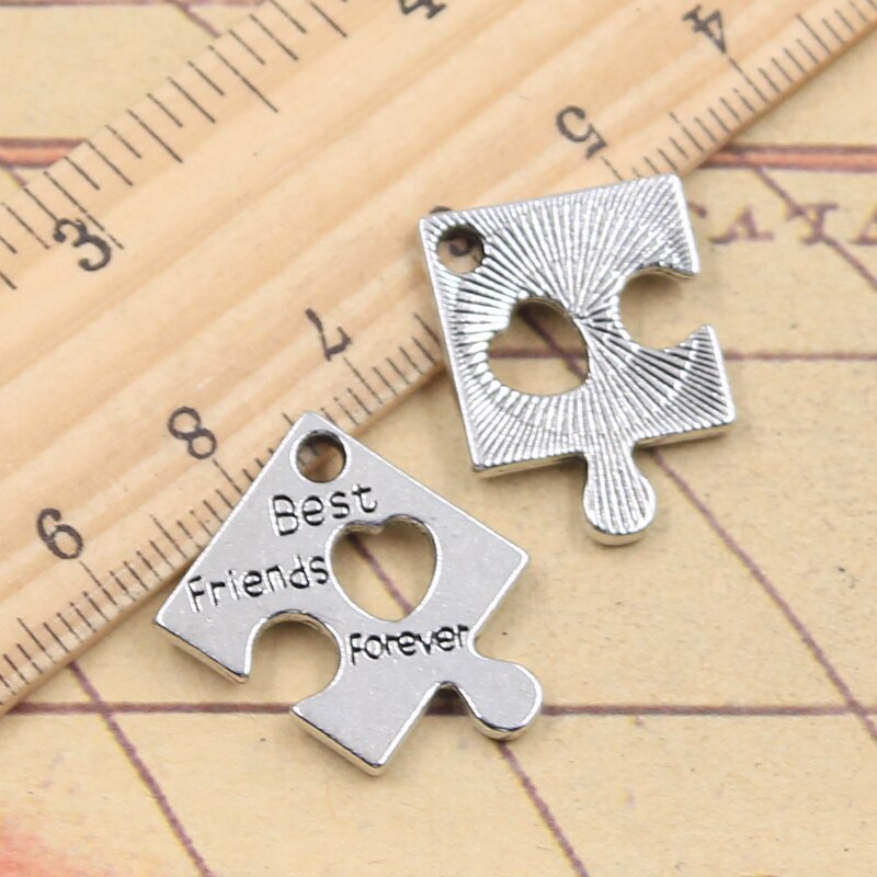 10Pcs Charms Jigsaw Heart Best Friends Forever 22X... – Vicedeal