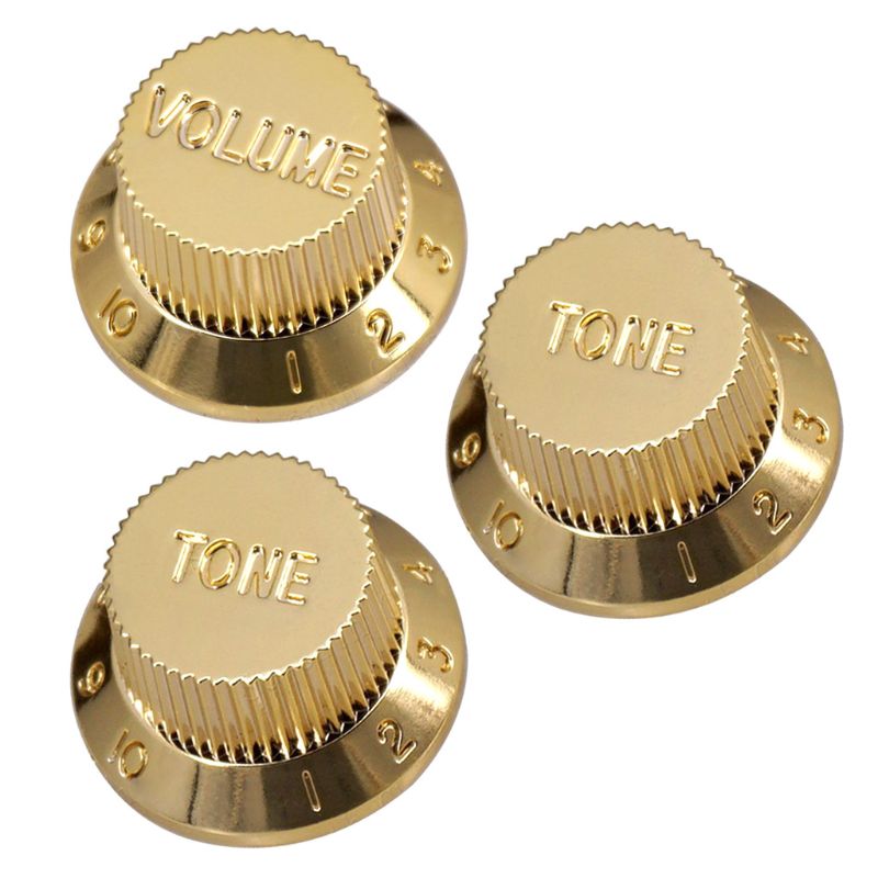 1 Volume 2 Tone Knob Button Electric Guitar Potent... – Grandado