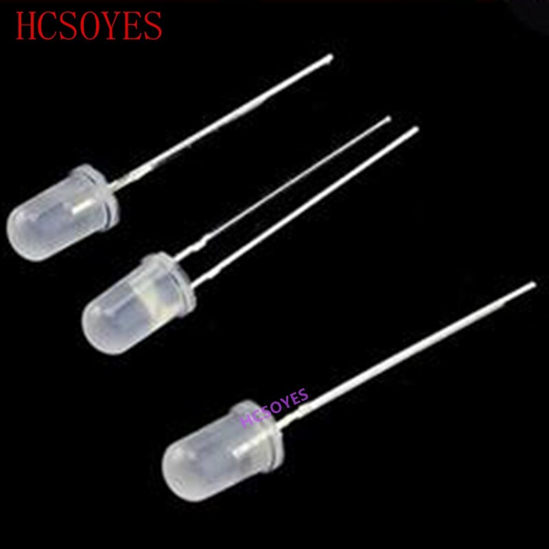 Straight plug LED lamp 5mm fog white hair red ligh... – Grandado