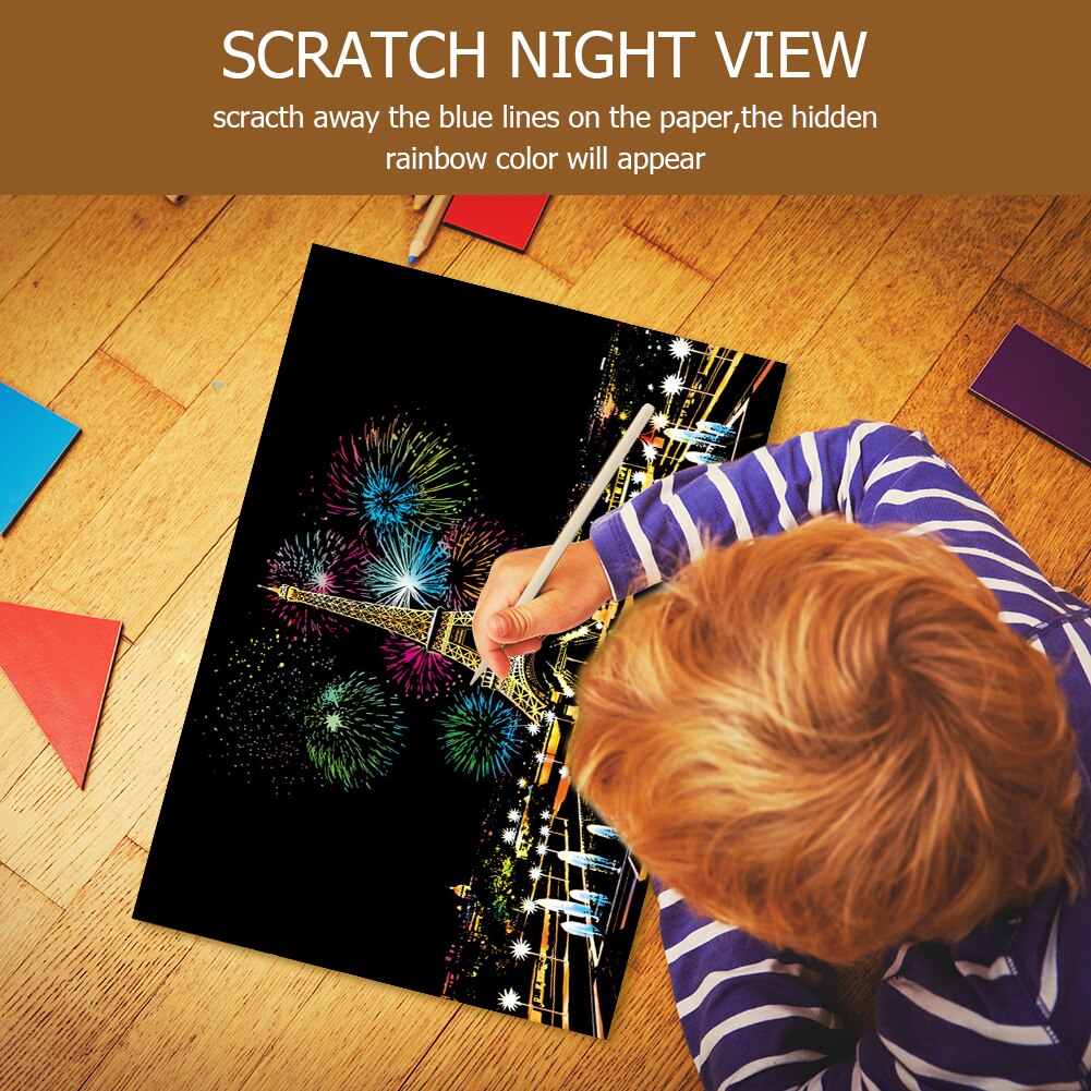 Kids Scratch Art Paper Frankrijk Parijs Diy Schrap... – Grandado
