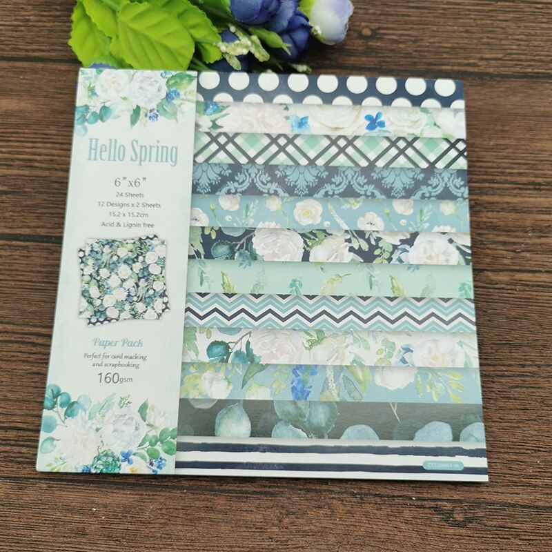 AOKEDIY 24 sheet 6"X6"Hello spring patterned paper... – Grandado