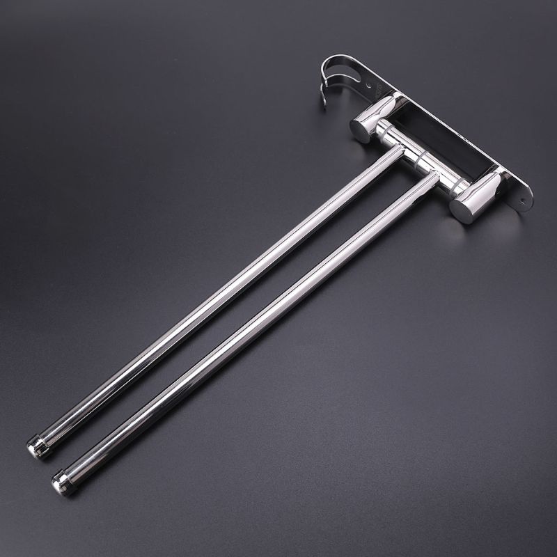 Towel Holder 2 Swivel Rotating Bars Arms Rods Stai... – Grandado
