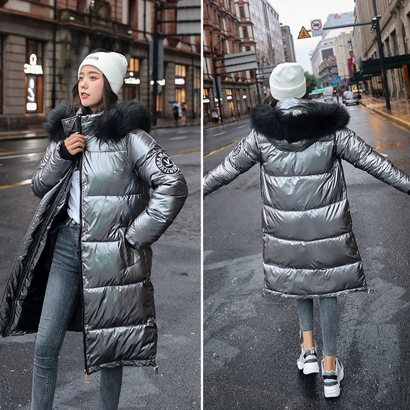 Women's Winter Fur Collar Hooded Long Over-The... – Grandado