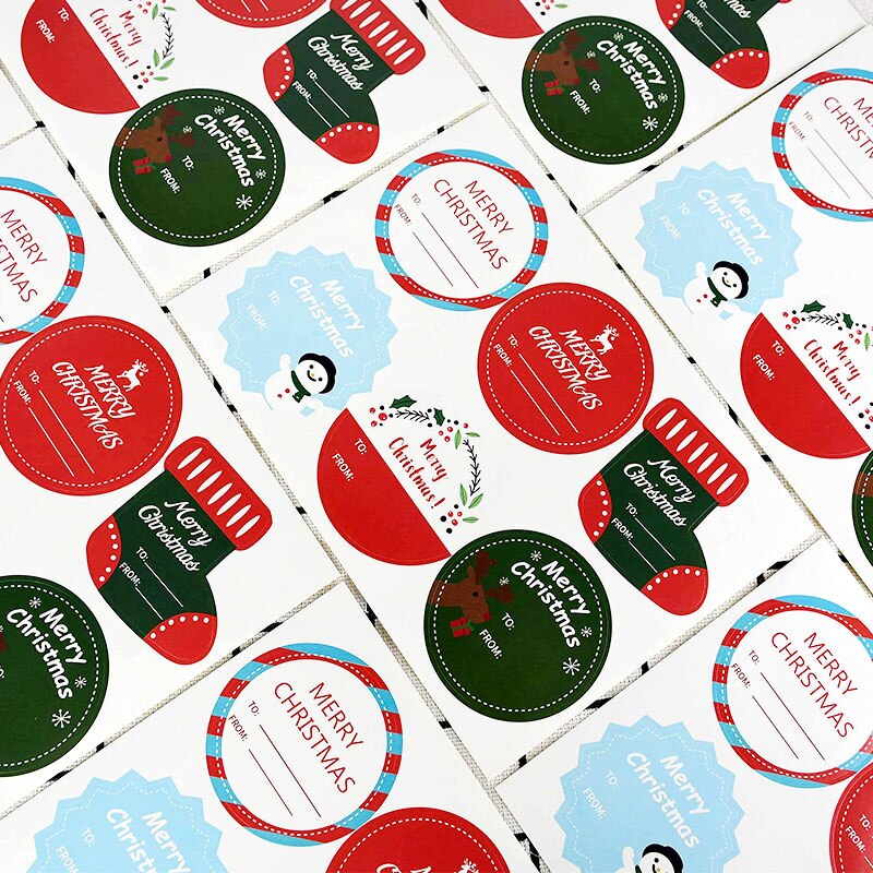 5sheet/lot Merry Chrismtas Adhesive Label Sticker ... – Grandado