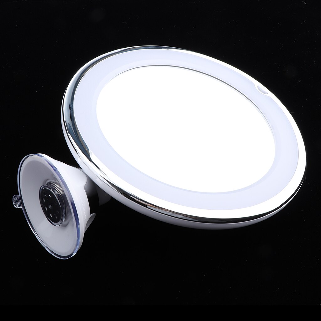 6.7" LED Shower Makeup Shaving Suction Mirror 10x ... – Vicedeal