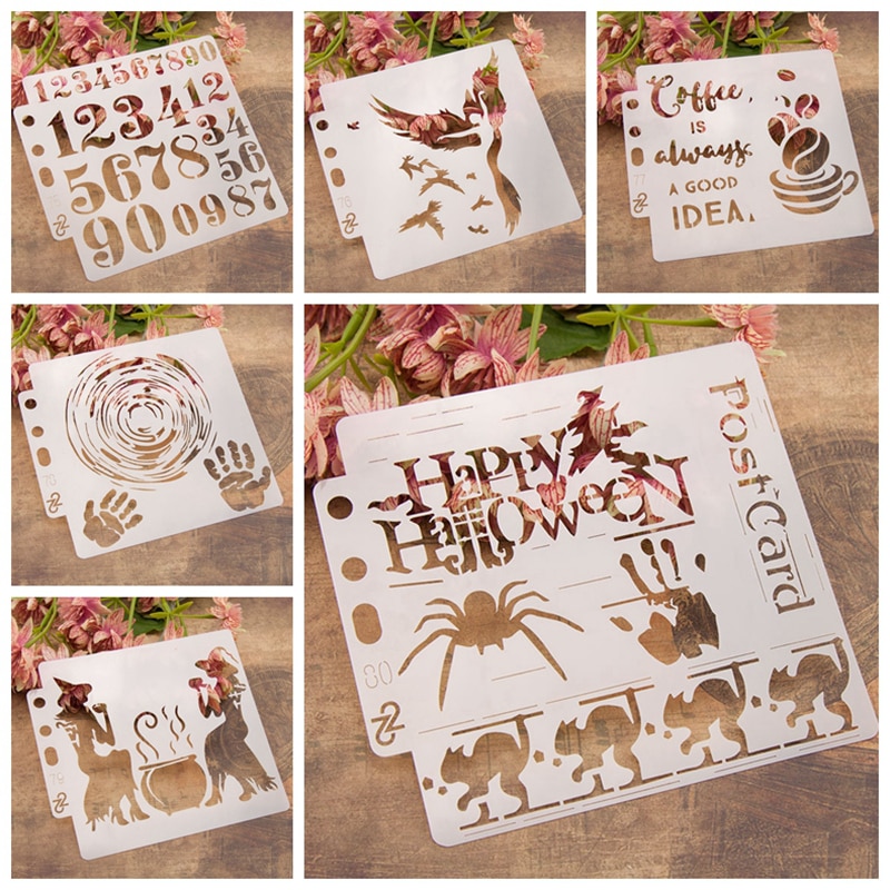 Halloween Skeleton Numbers Stencils for DIY Scrapb... – Vicedeal