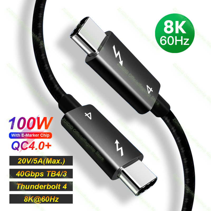 Thunderbolt 4/3 kabel usb 4 40 gbps usb type c til... – Grandado
