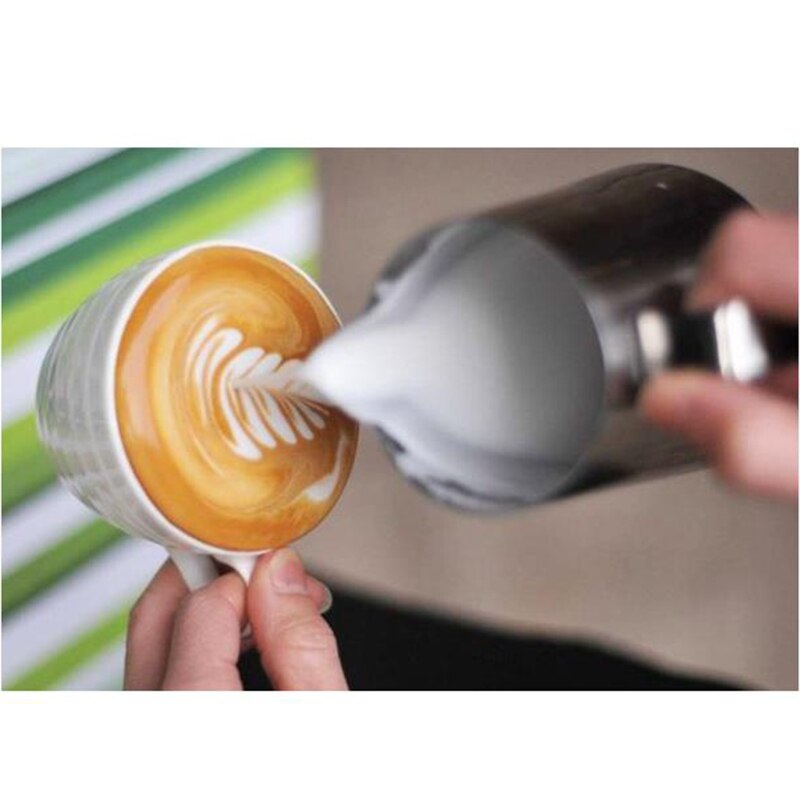 1Pcs Latte coffee pull flower pot Stainless steel ... – Vicedeal