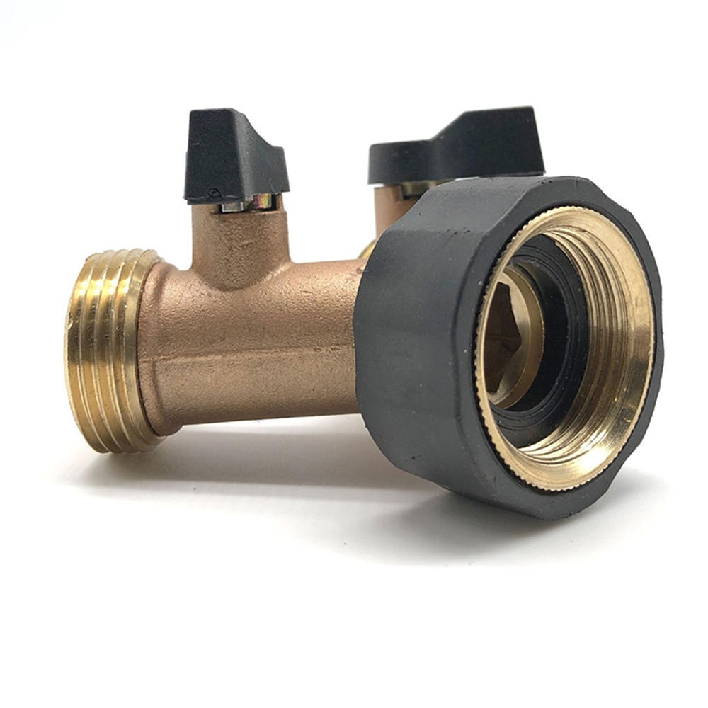 Treveis messing slange splitter y kuleventil adapt... – Grandado