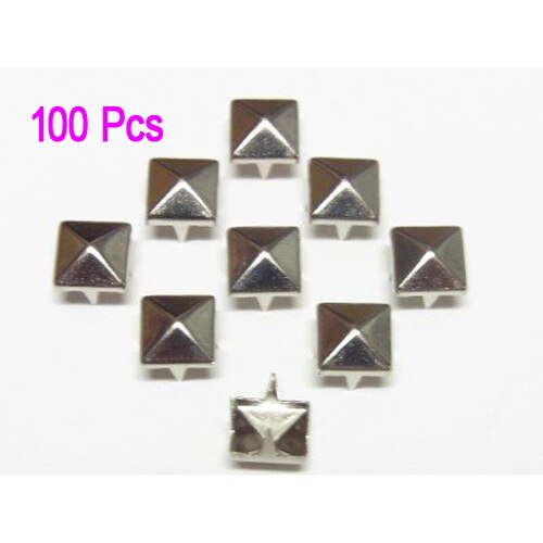 100 Pcs 10mm Leathercraft DIY Metal Punk Spikes Sp... – Grandado