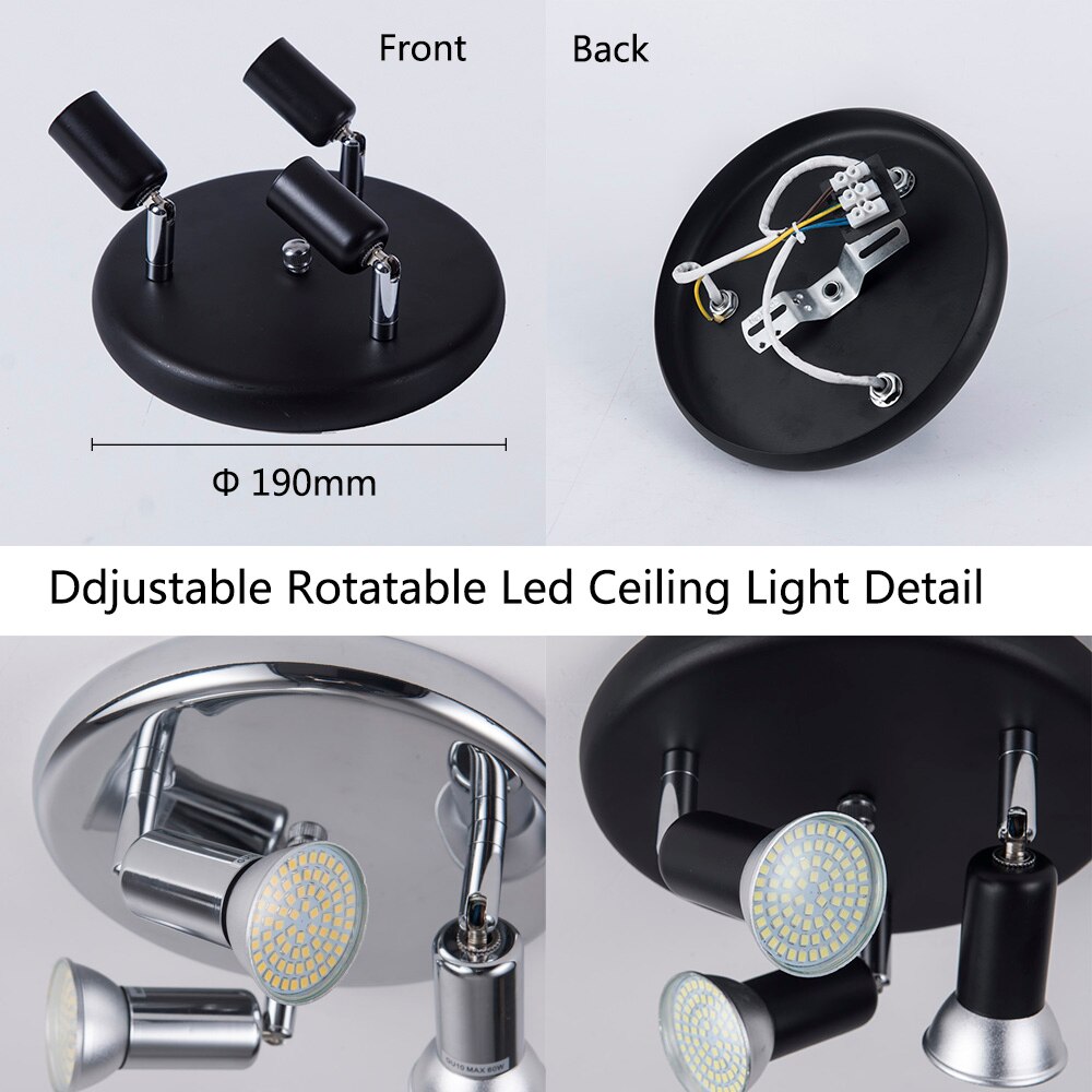 Opbouw led Plafond Spotlight 3 Lichten draaibare M... – Grandado